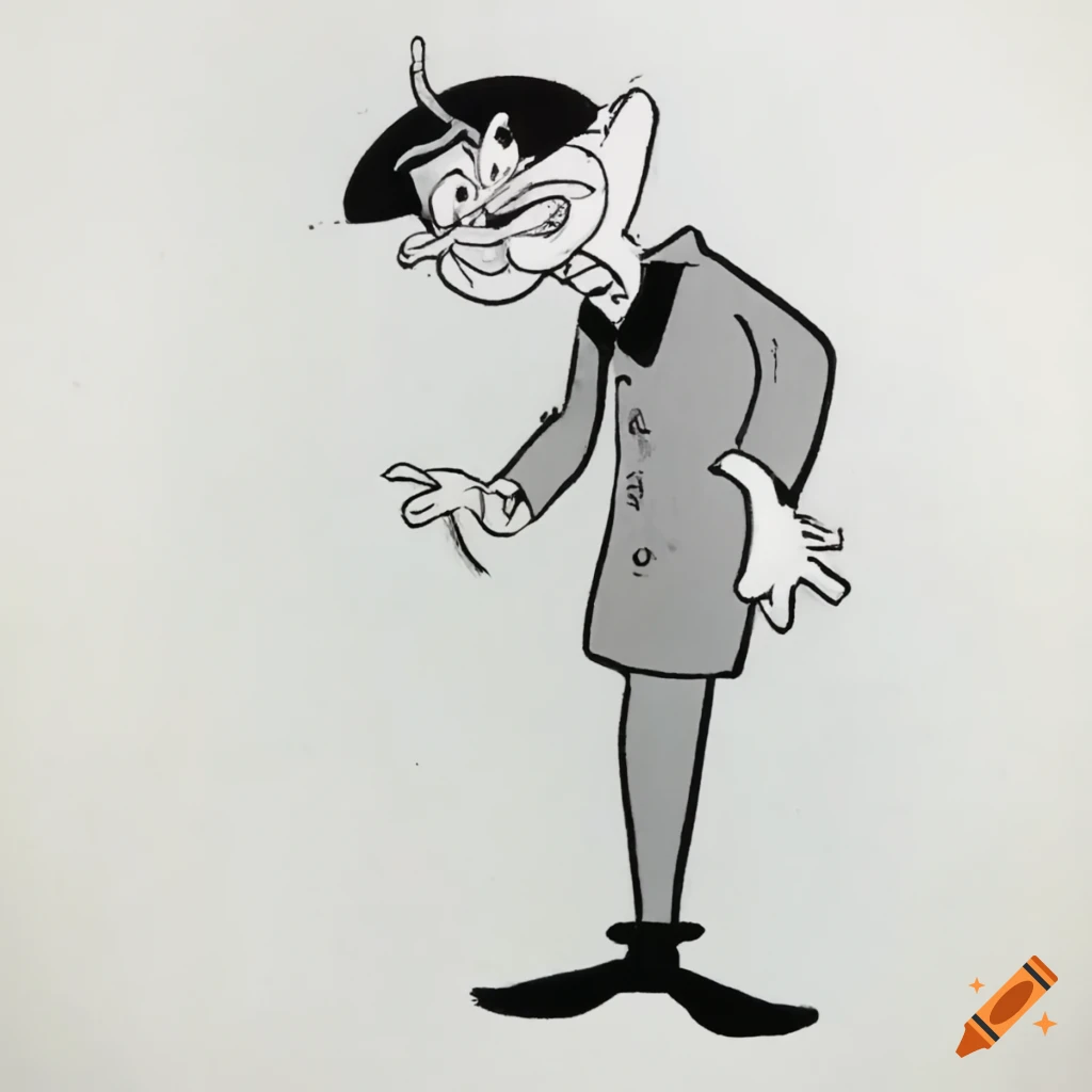 British vintage animation silly man with hat 1961 by Harold Whitaker on ...