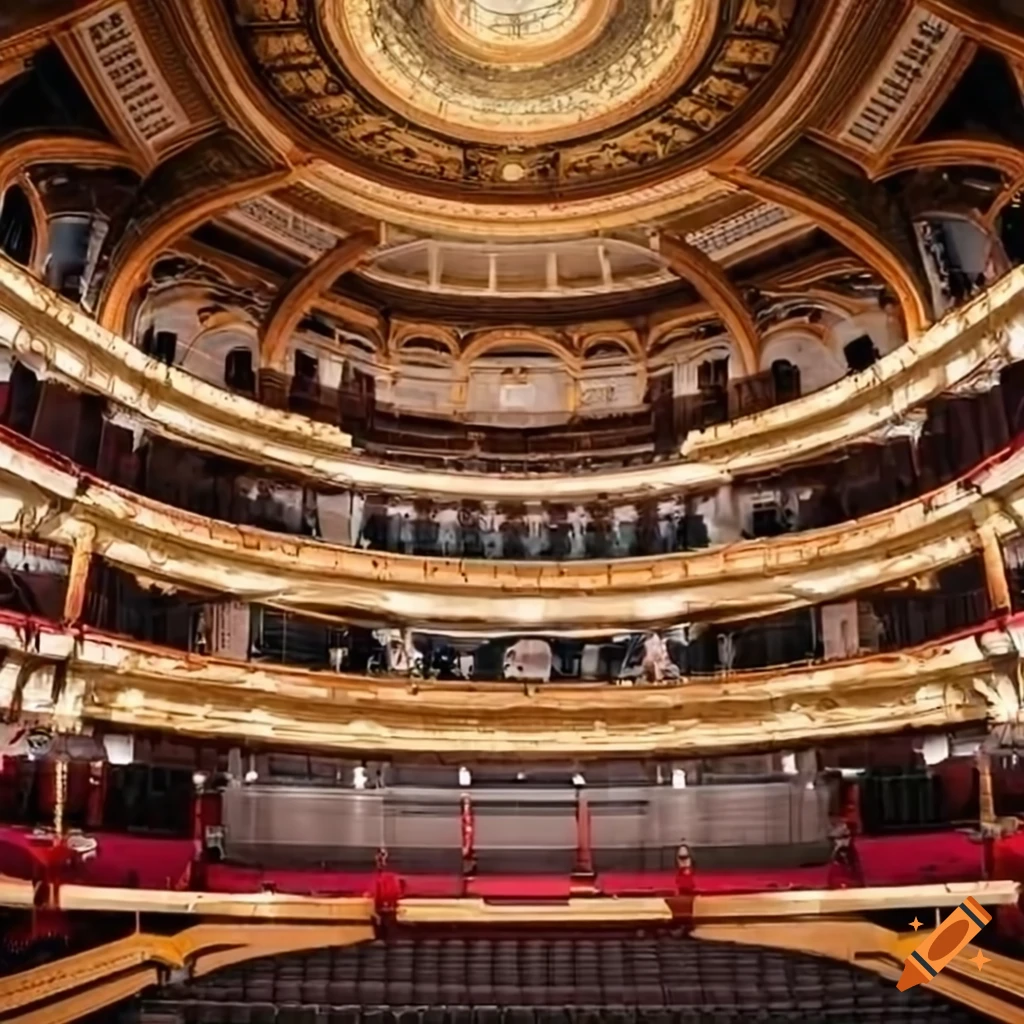 Impressive large concert hall with grand architecture auditorium in HD ...