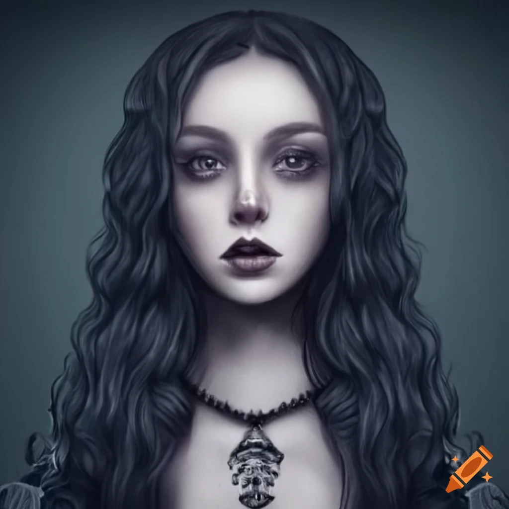 Hyper realistic gothic noble woman with symmetrical eyes on Craiyon