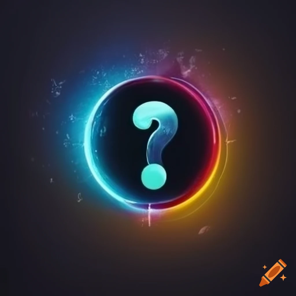 Logo for a trivia channel with question mark symbol on Craiyon