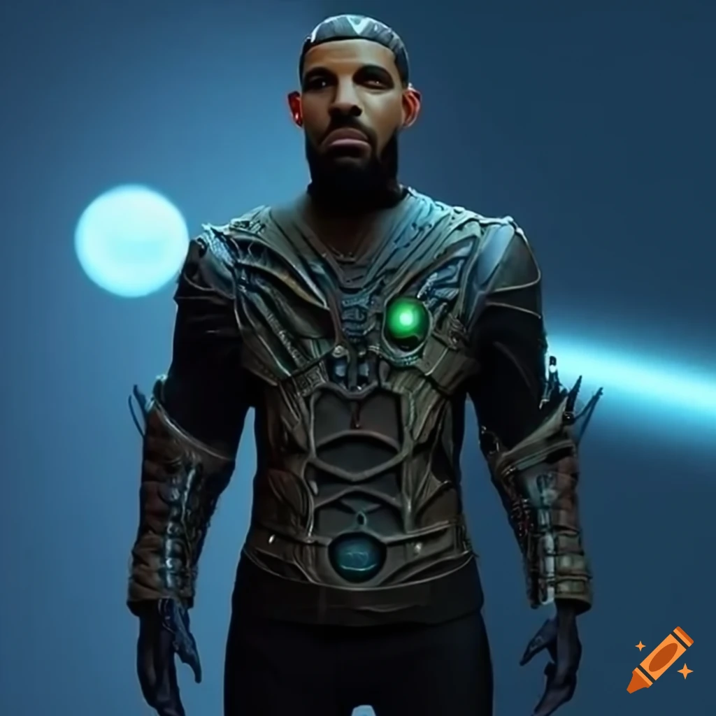 Drake the Rapper in Borg Queen-inspired costume from Star Trek on Craiyon
