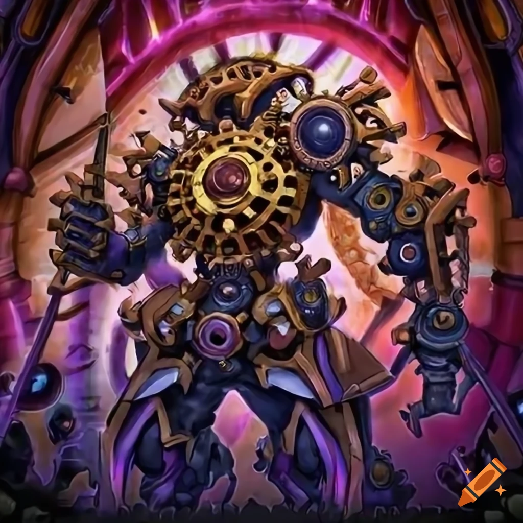 Clockwork Soldier monster from Yugioh trading card game with intricate ...