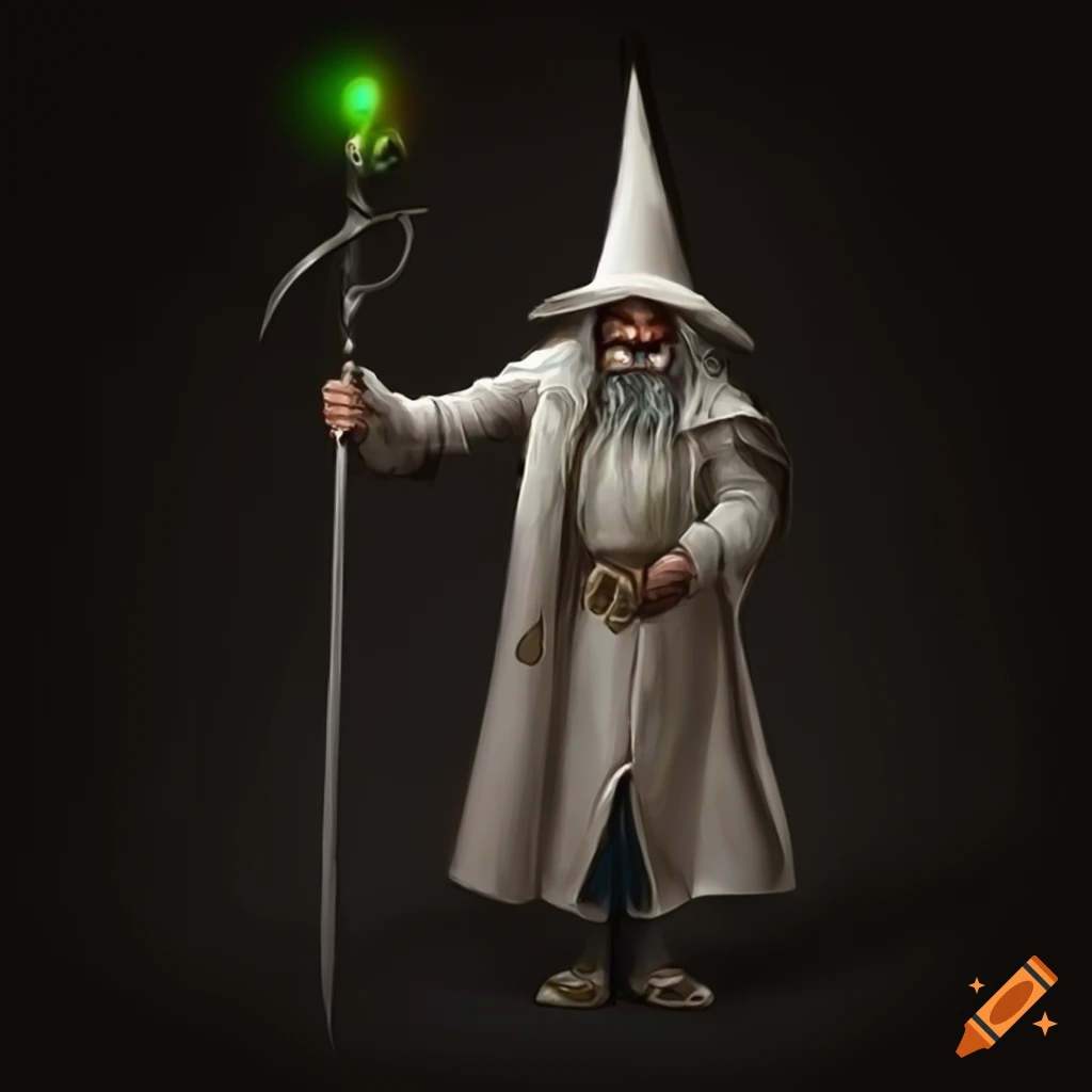 Wizard wielding a sword on Craiyon