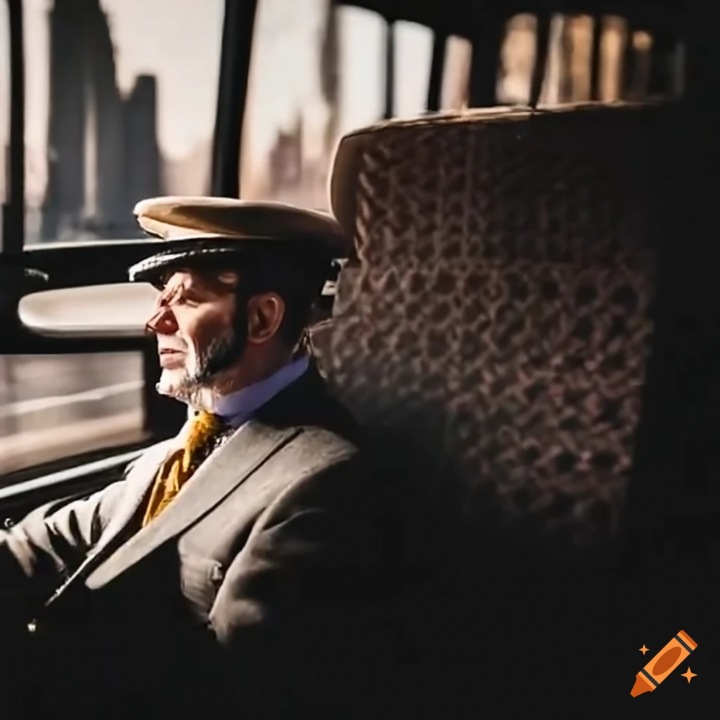 Man named david driving a car with shadows of a train on Craiyon