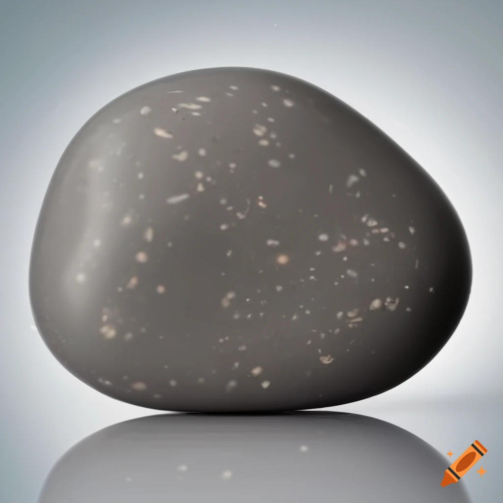 Grey pebble on a white background on Craiyon