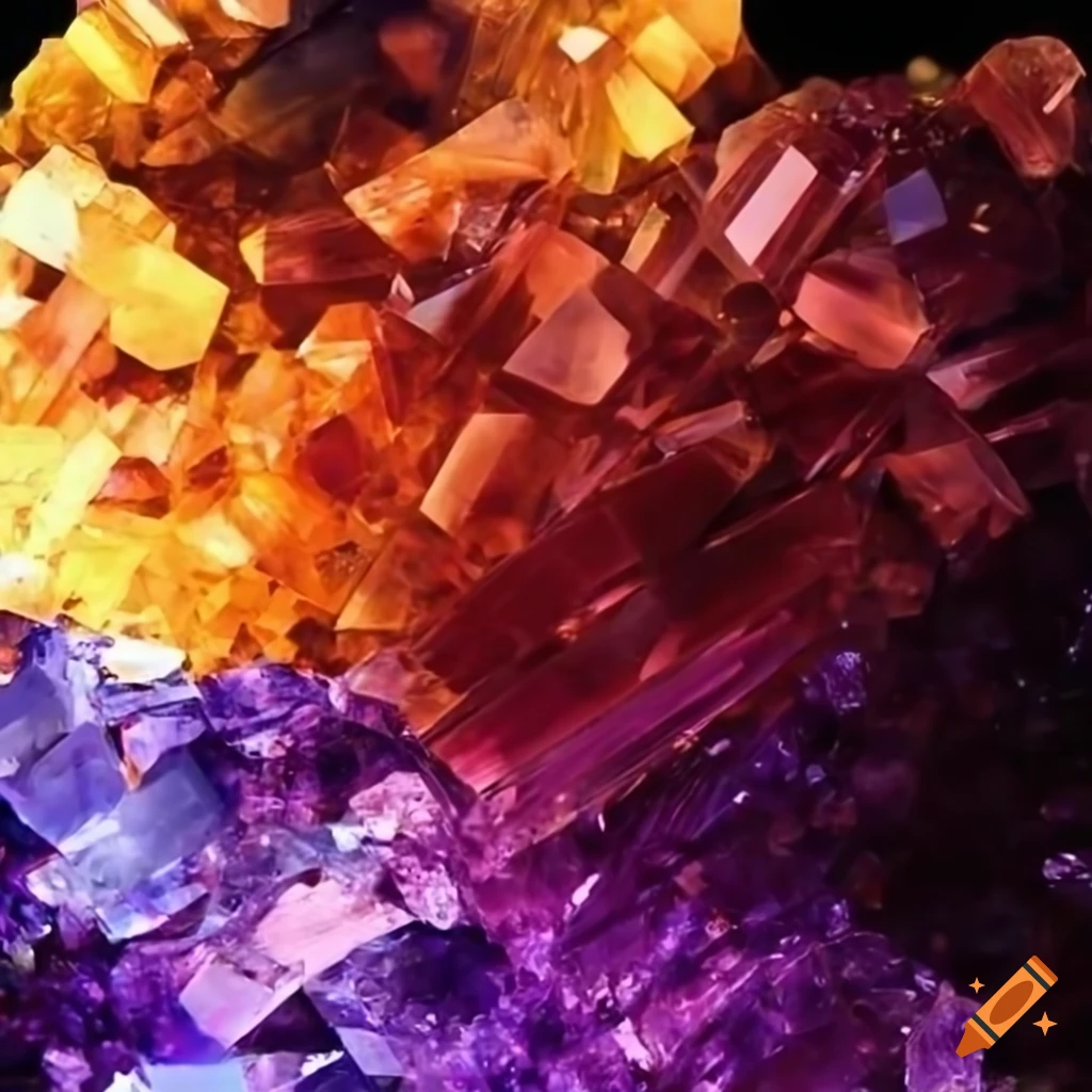 Photo realistic small colored crystals on Craiyon