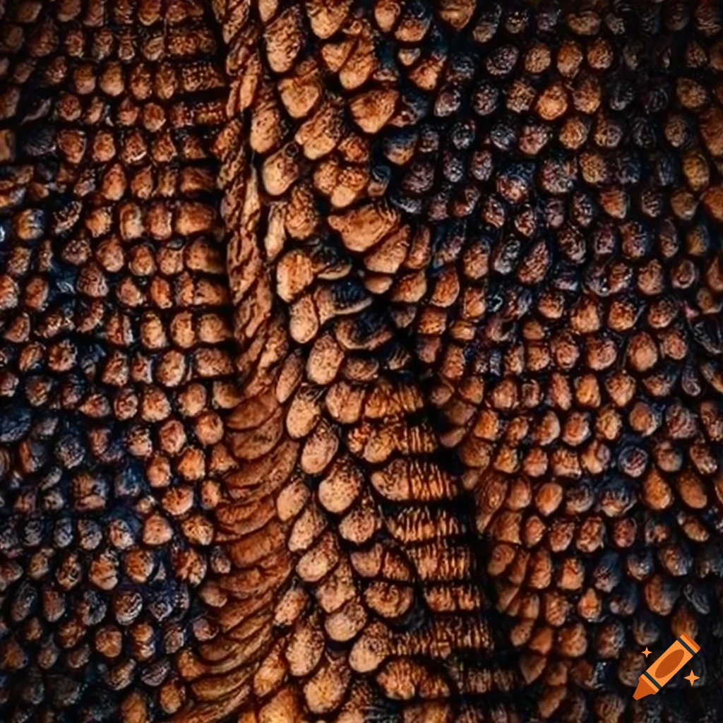 Detailed dragon scales texture on Craiyon