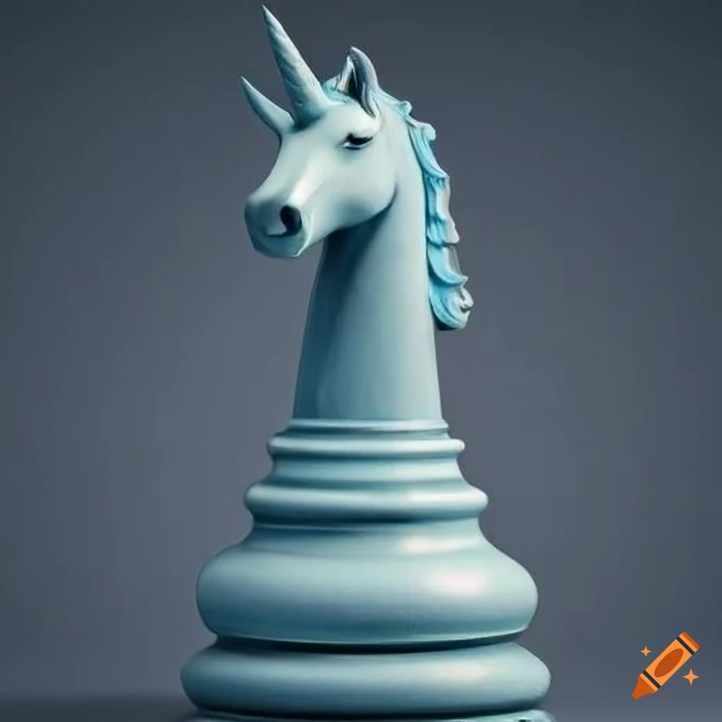 Unicorn chess piece on Craiyon