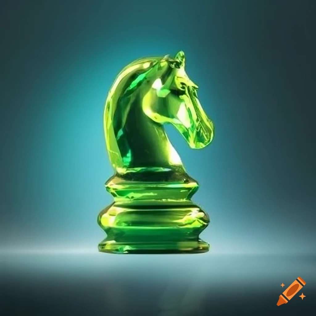 Knight chess horse made of crystal diamond on Craiyon