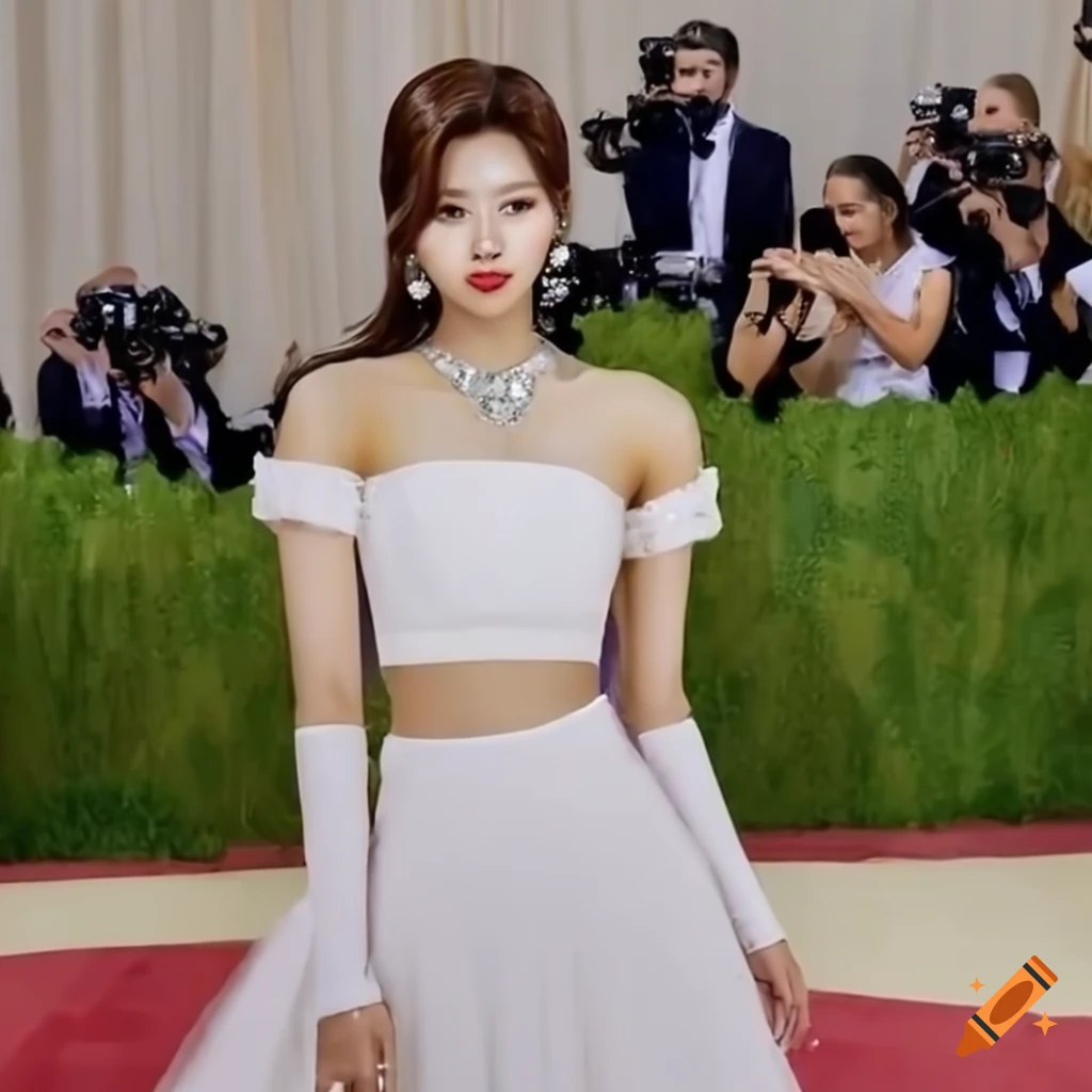 Twice sana showcasing the body positivity movement in a full body outfit on Craiyon