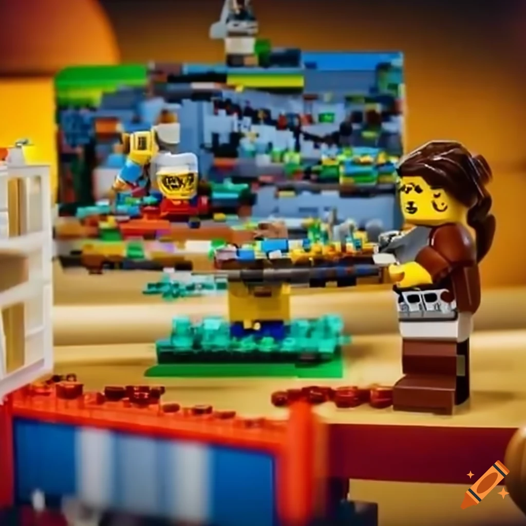 Lego city magical kingdom with advanced technology on Craiyon