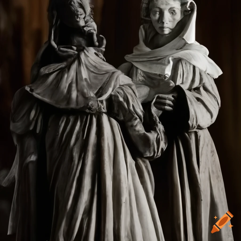 Historic statue depicting the Salem Witch Trials era on Craiyon