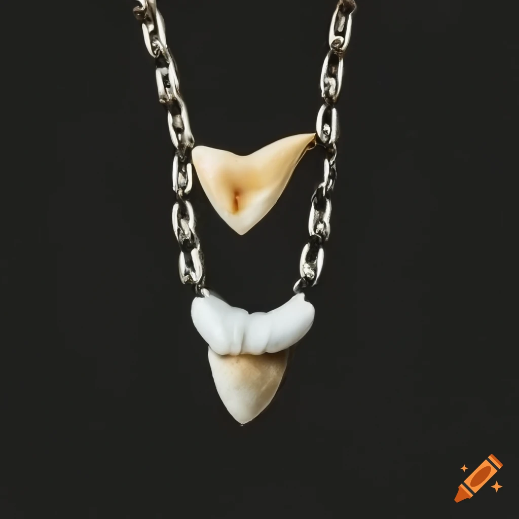Shark tooth chain accessory on Craiyon