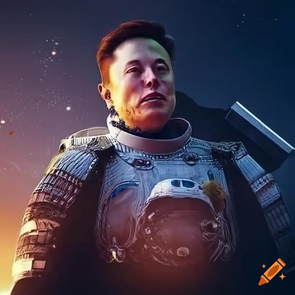 Elon musk in a spaceship heading to mars on Craiyon