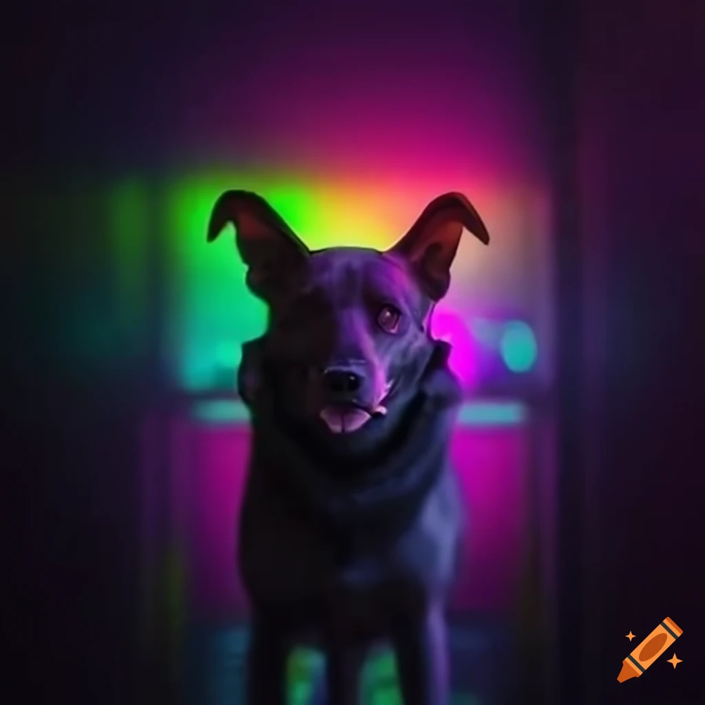 Cyberpunk bitcoin dog on Craiyon