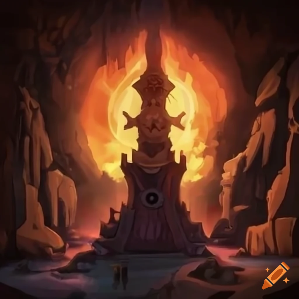 Epic DnD scene with magical glyphs and gear battle on Craiyon