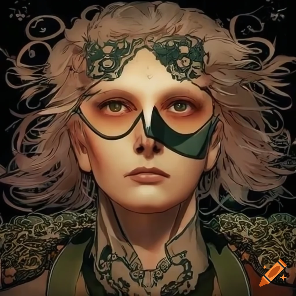 High definition swedish mecha alphonse mucha artwork on Craiyon