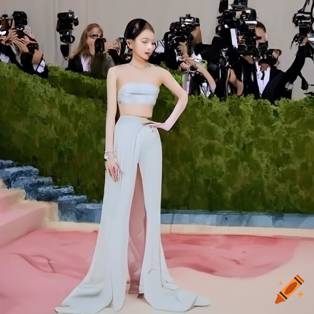 Blackpink Jennie in MET Gala Trompe-l'oeil outfit on Craiyon