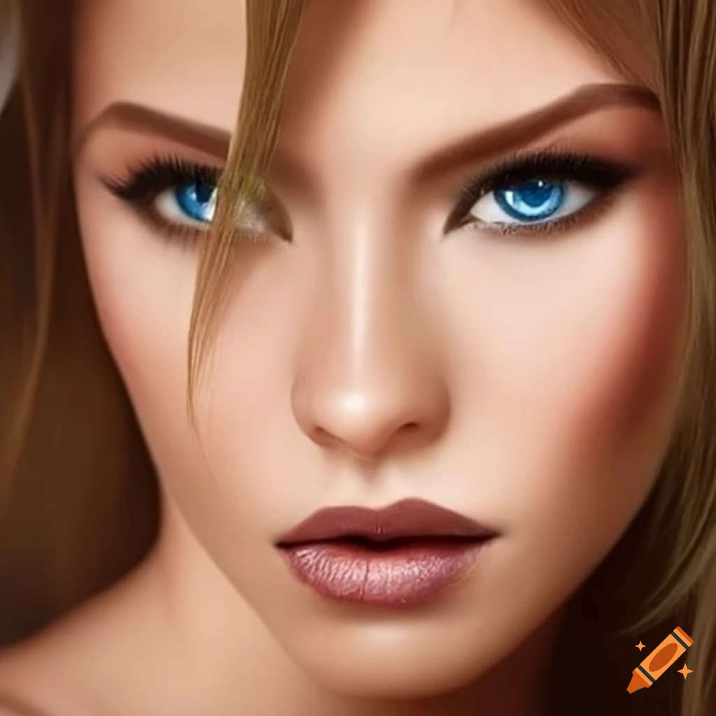 Beautiful face on Craiyon