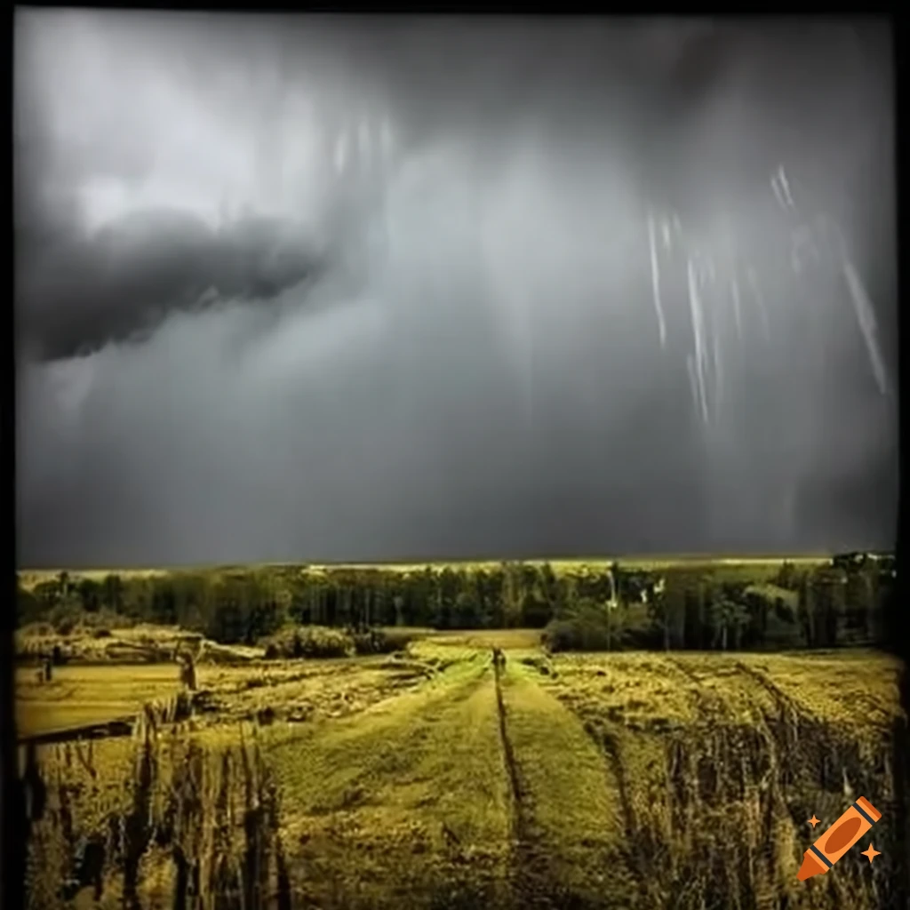 Rainy battlefield aftermath on Craiyon