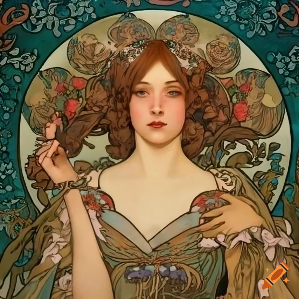 Art pieces by mucha, gurney, hiemstra featuring flowers, fantasy, and ...
