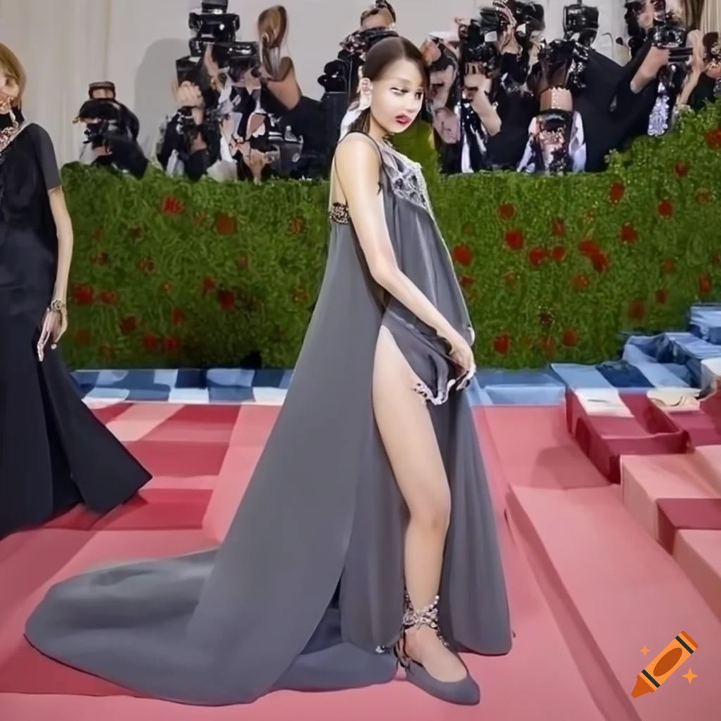 Jennie from blackpink in full outfit at the 2022 met gala on Craiyon