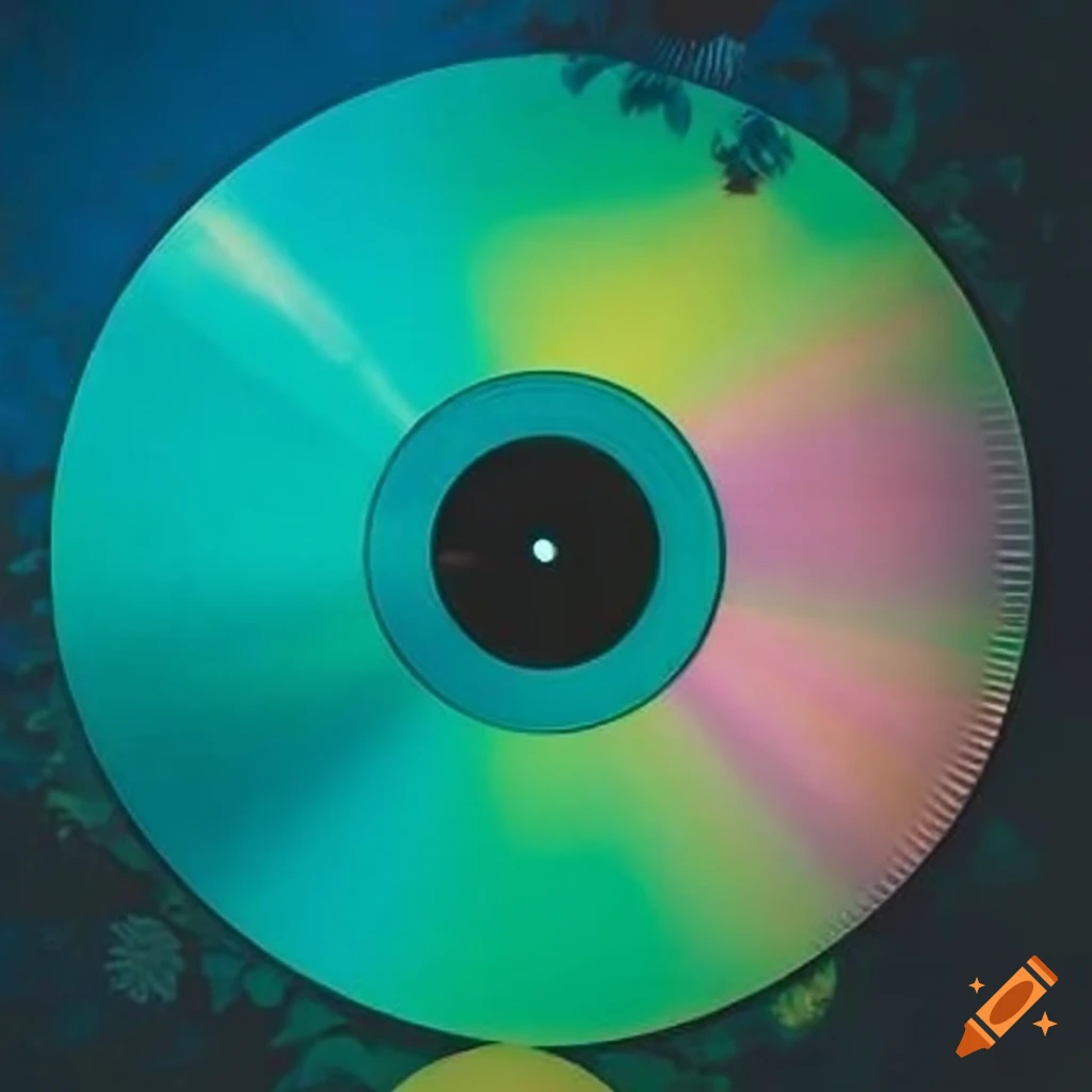 Pastel vinyl album with flowers and plants decoration on Craiyon