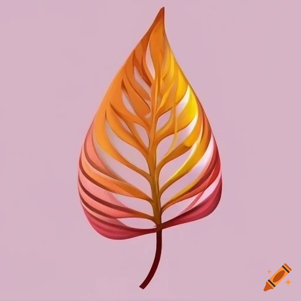 Creative modern-shaped leaf design on Craiyon