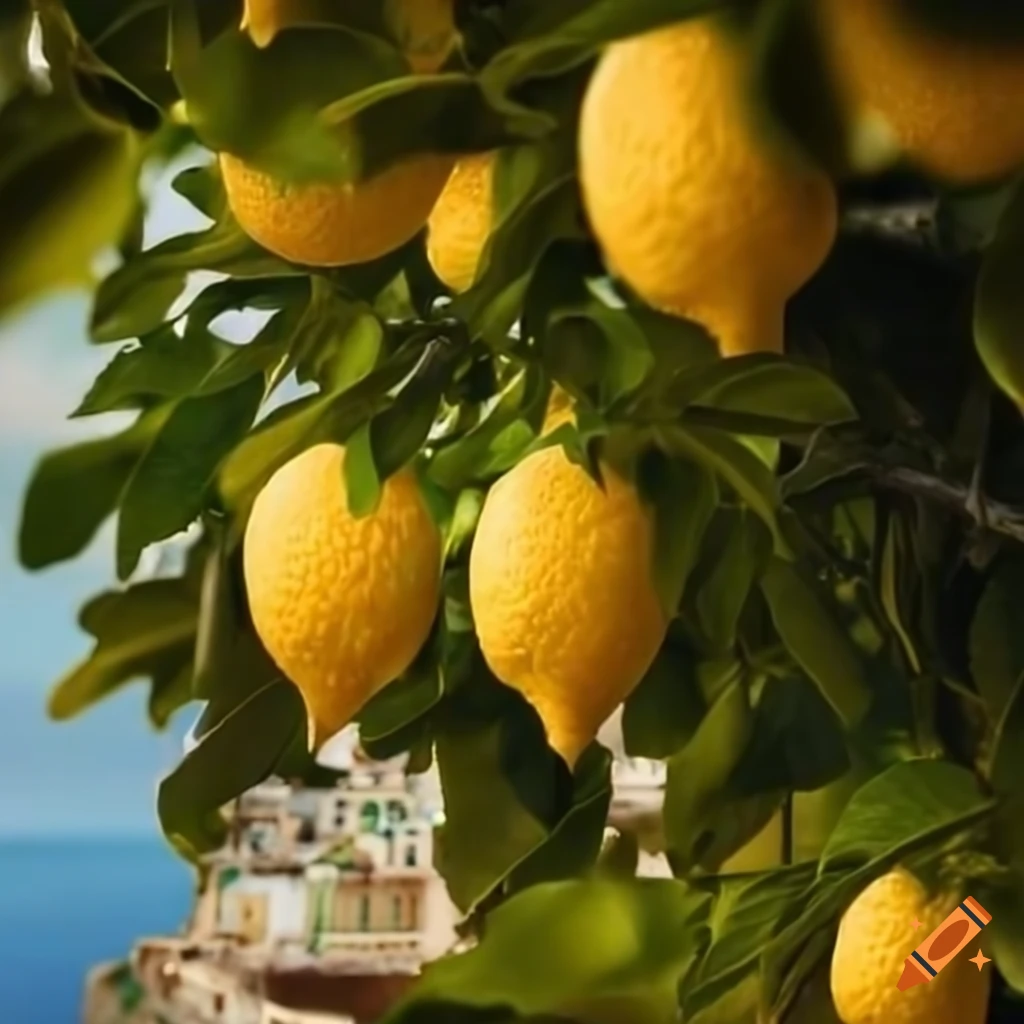 Lemon trees in amalfi coast on Craiyon