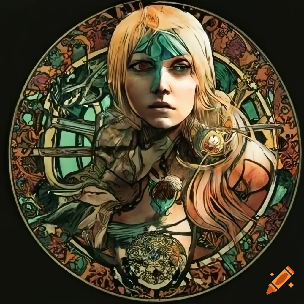 Swedish Metal Gear Solid Mecha in Alphonse Mucha style on Craiyon