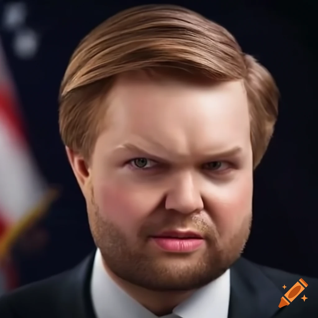 Senator jd vance with makeup on Craiyon