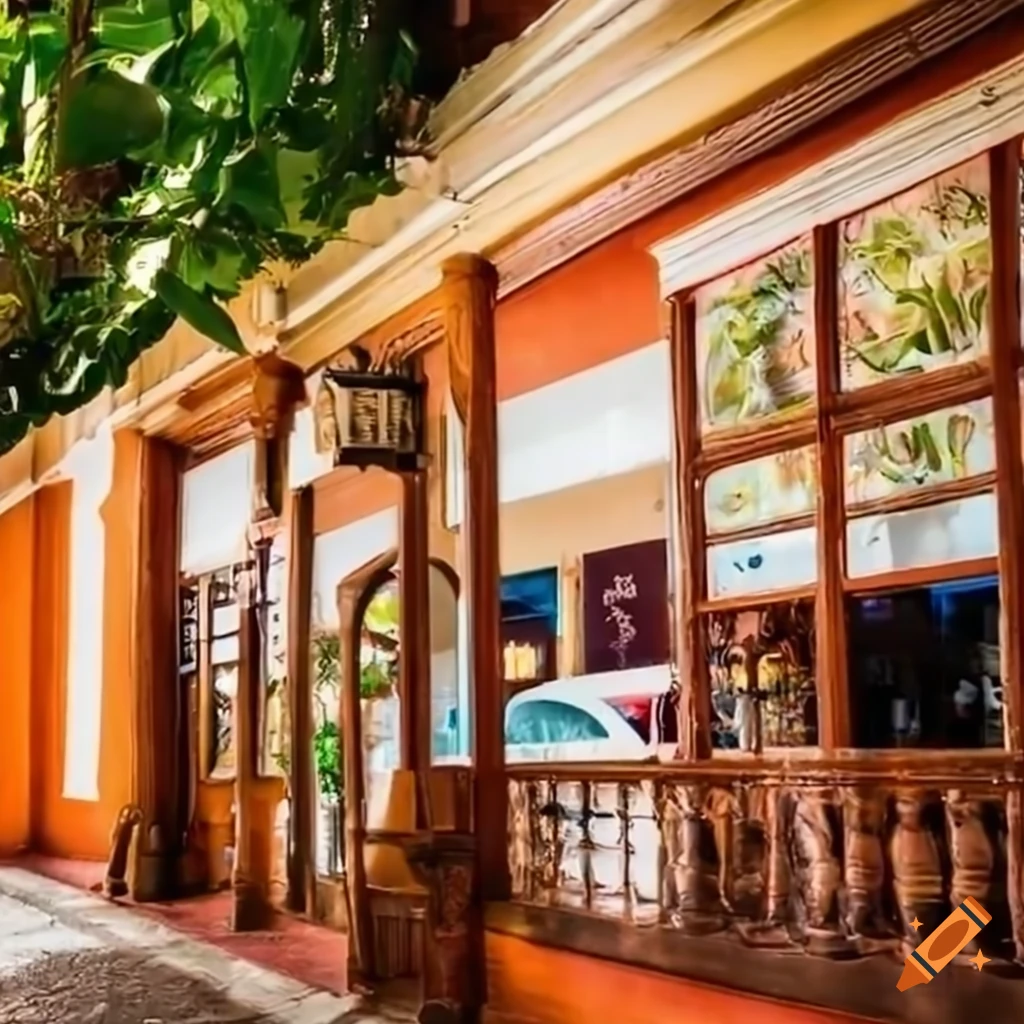 Adventura café storefront in puerto rico on Craiyon