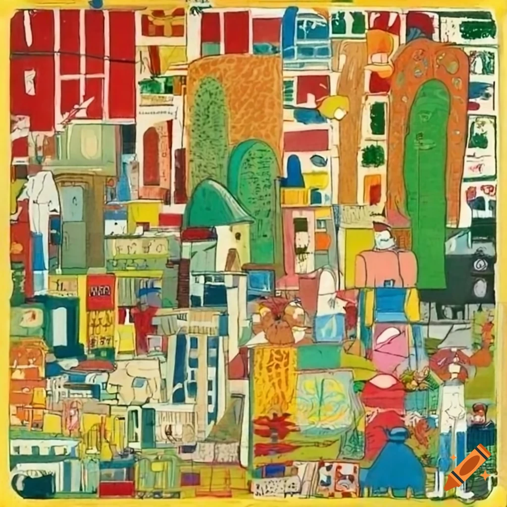 Rural farmland by howard finster, chiho aoshima, and chris ware on Craiyon