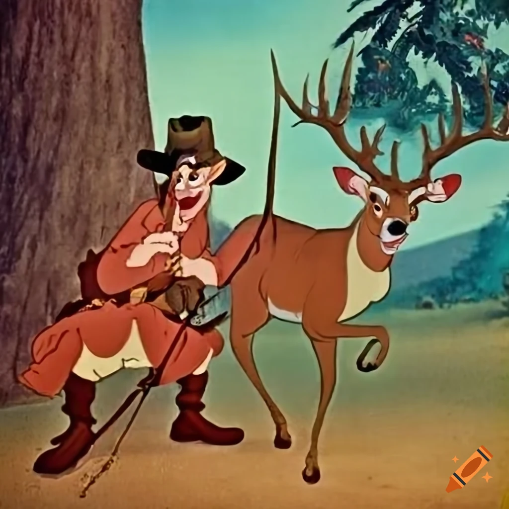 Promotional image for the 1942 animated feature 'the deer hunter' on ...