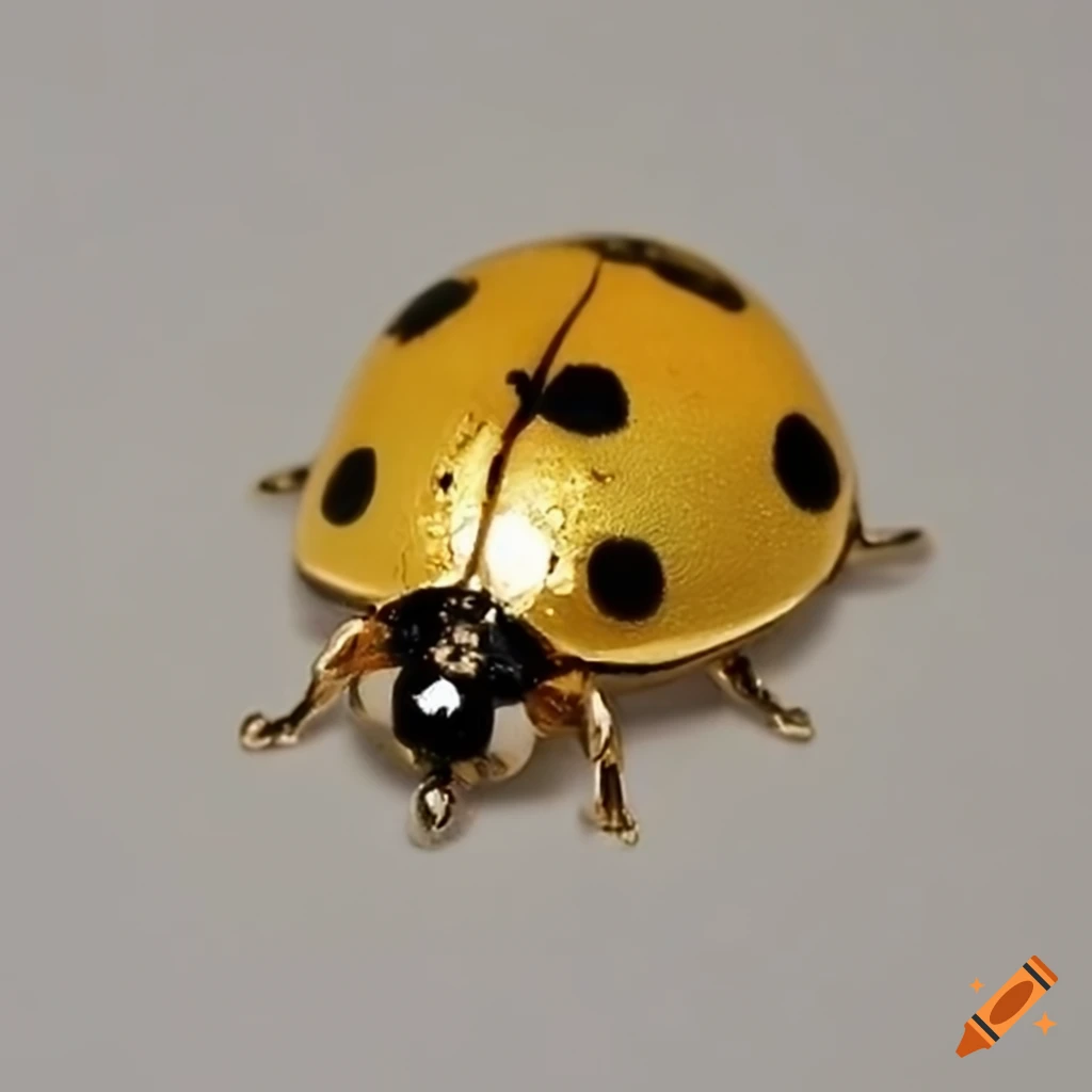 Yellow and gold plated ladybird on Craiyon