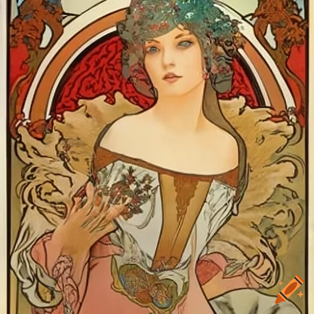 Vintage poster of Star Fox in Alphonse Mucha style on Craiyon