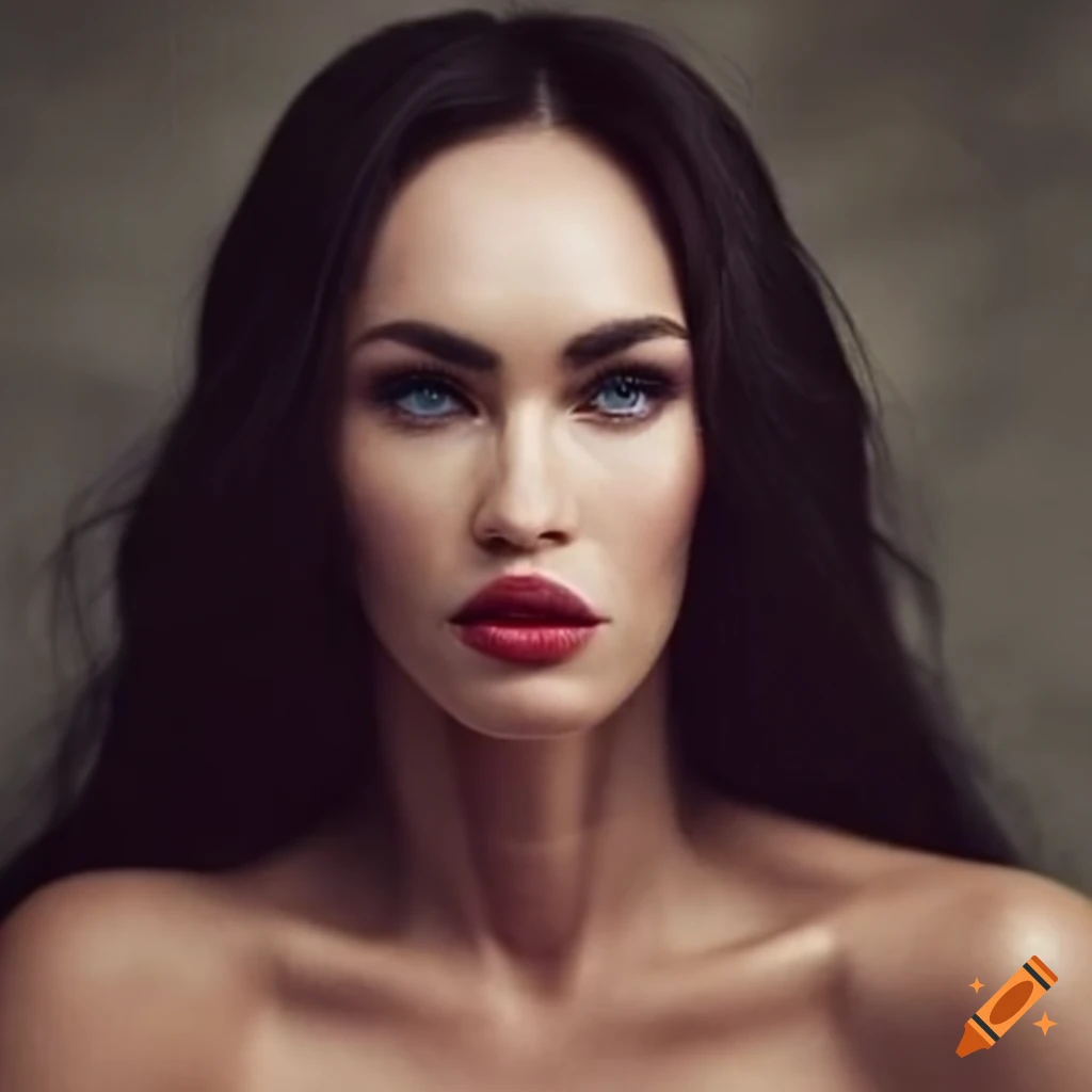 Realistic portrait of megan fox on Craiyon