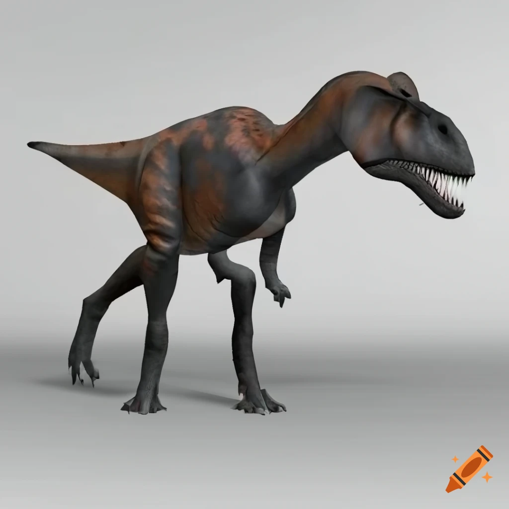 Colorful hadrosaurus dinosaur with okapi-like pattern in full body view ...