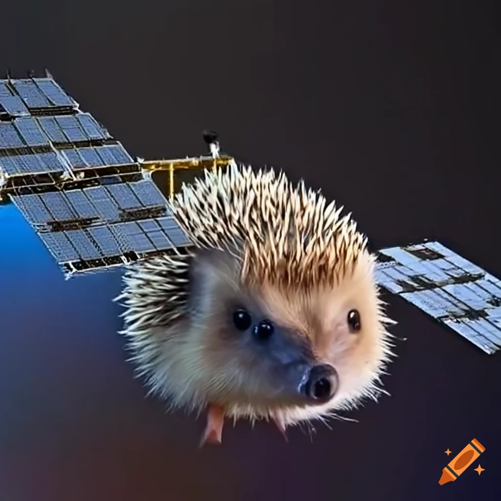 Hedgehogs on the international space station on Craiyon