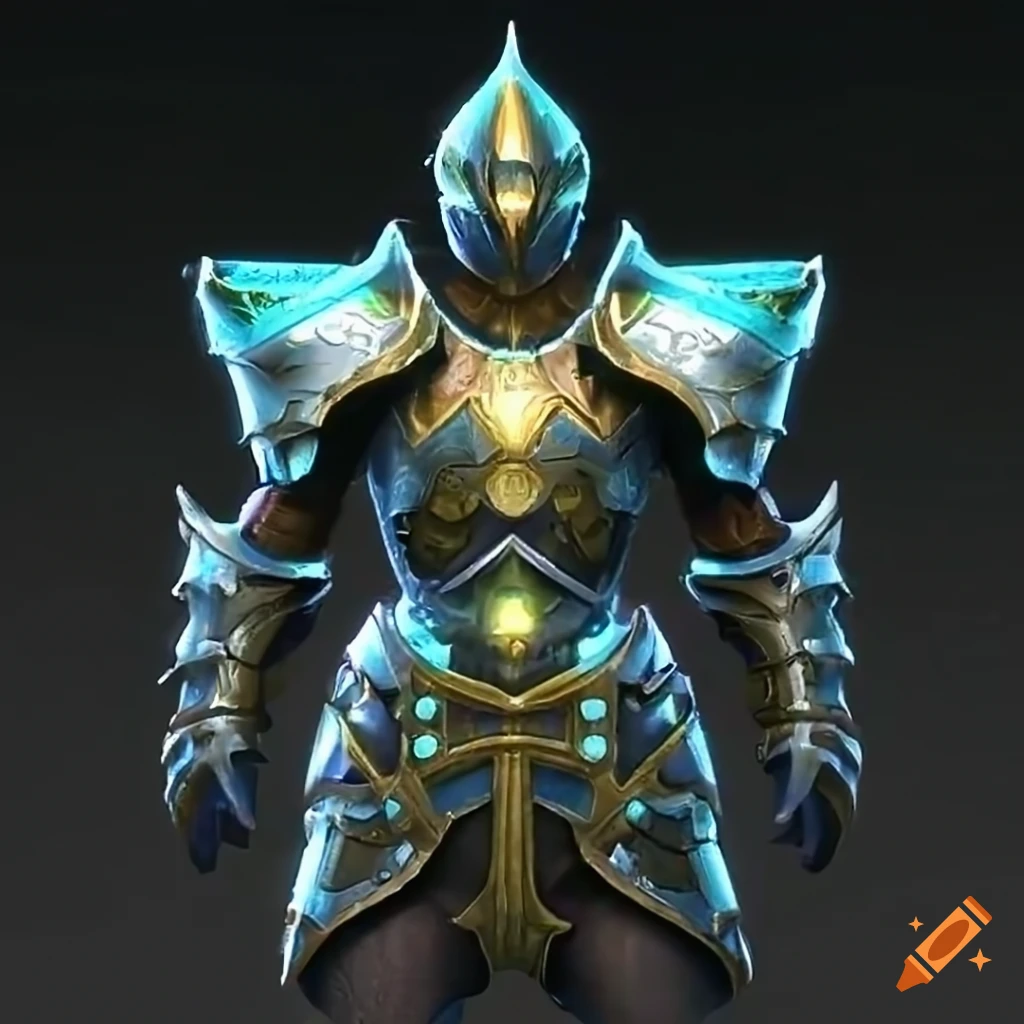 Adorned magical armor from the front in high resolution and maximum ...