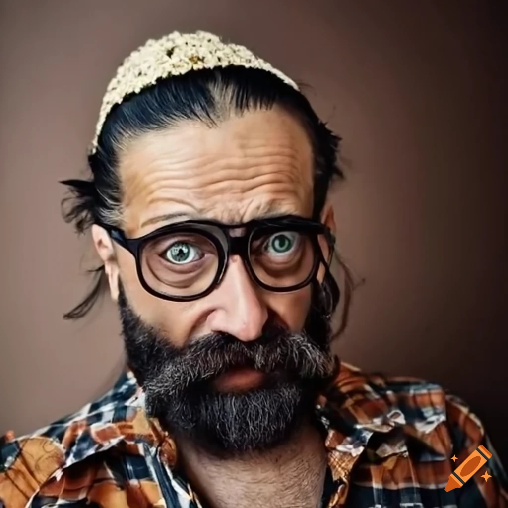 Spanish man with beard and glasses on Craiyon