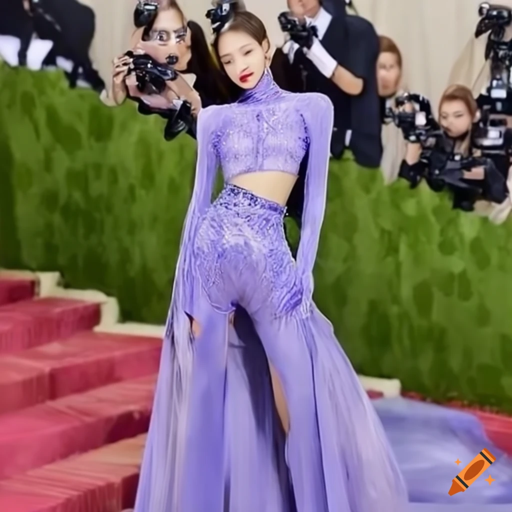 BLACKPINK Jennie in futuristic MET Gala fashion on Craiyon