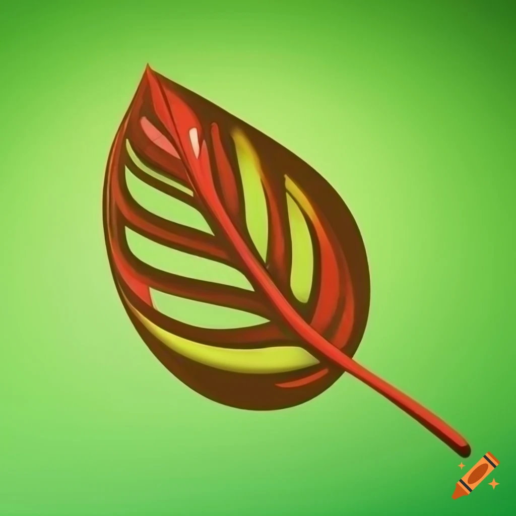 Creative and modern leaf shape design on Craiyon