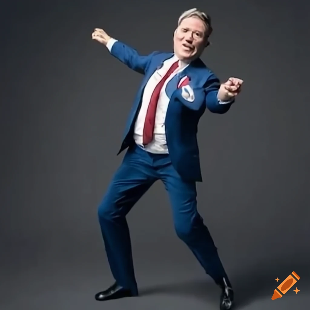 Keir starmer dancing humorously on Craiyon