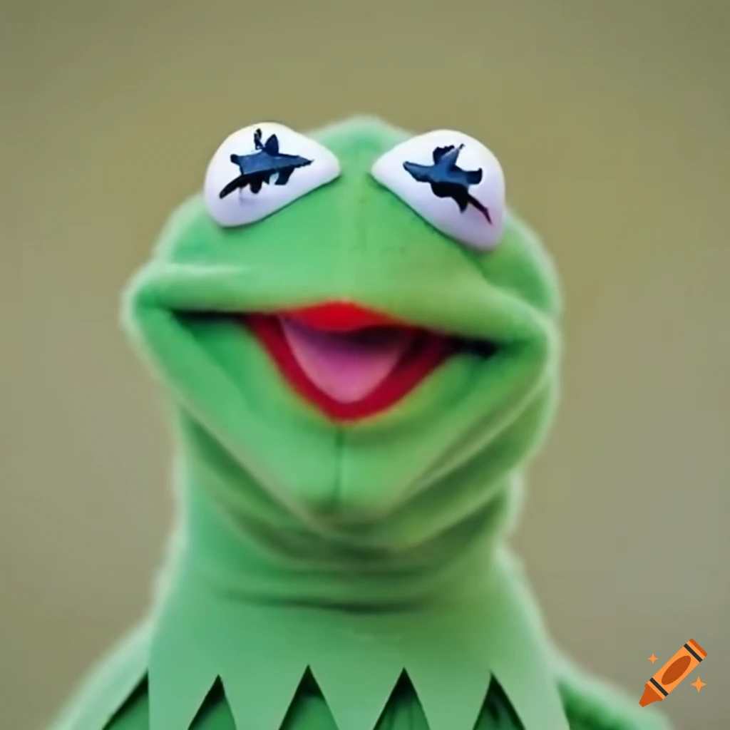 Kermit the frog meme with funny caption on Craiyon