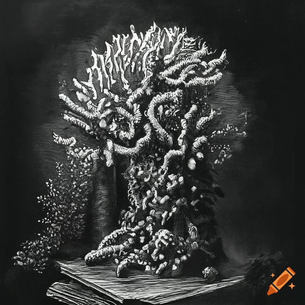 Victorian illustration of a coral machine on Craiyon