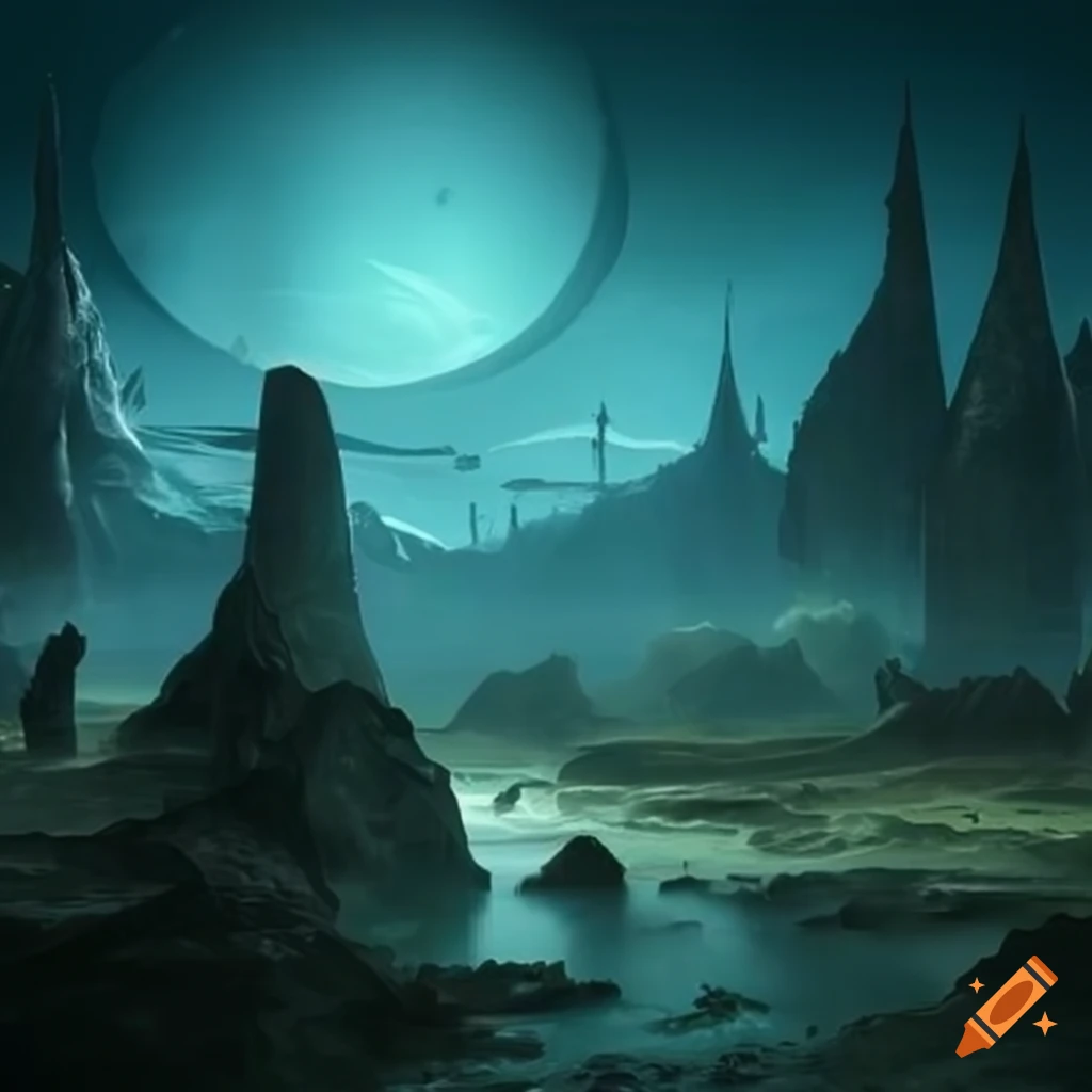 Alien environment on Craiyon