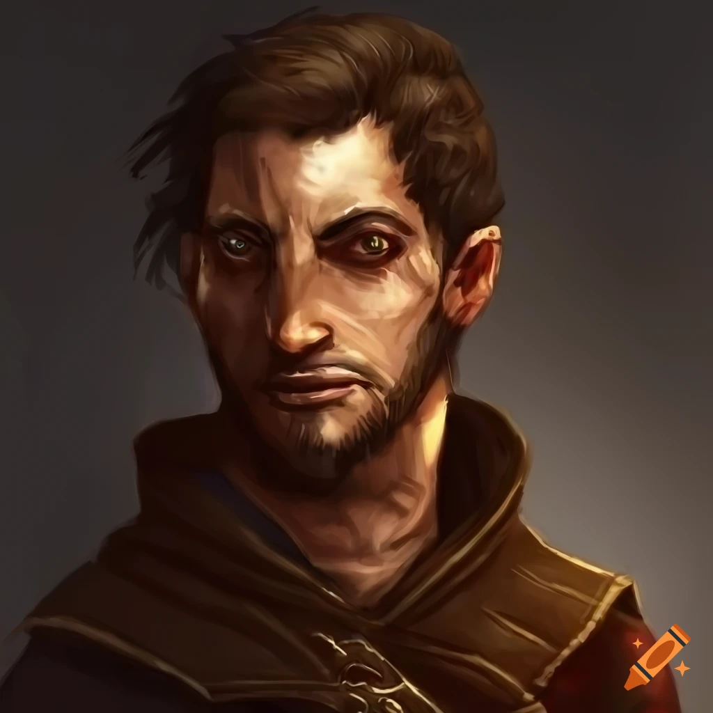 Portrait of a medieval fantasy character male thief on Craiyon