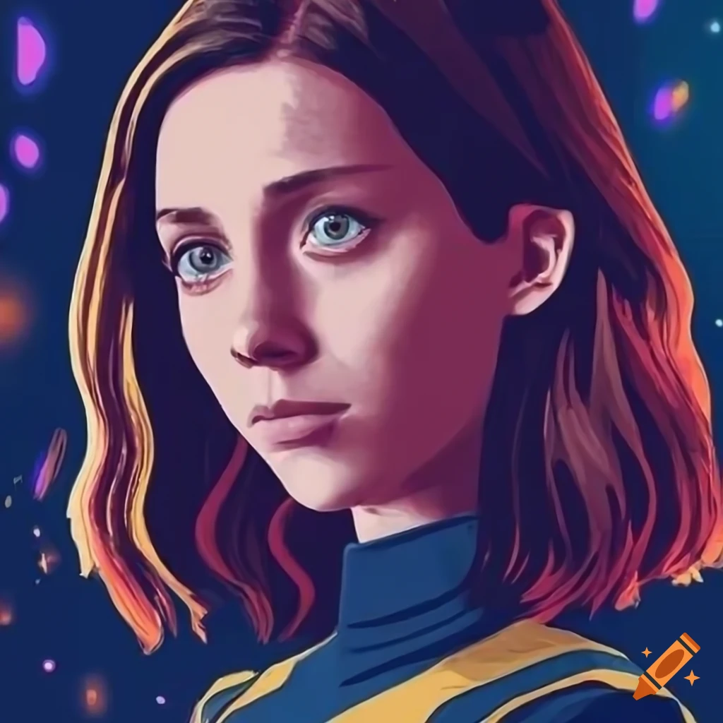 Young Emily Rudd as a Starfleet cadet on Star Trek Discovery, vibrant ...