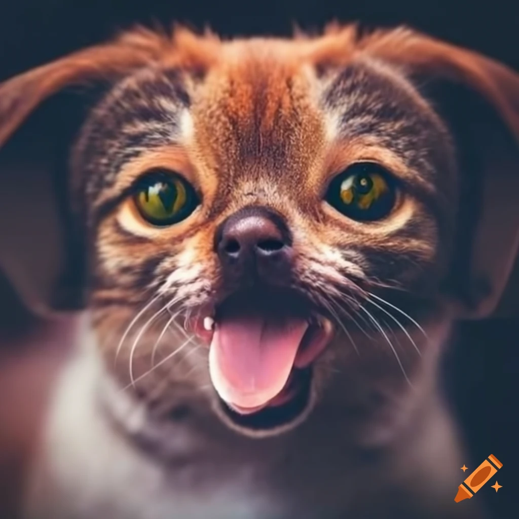 Cat and dog together on Craiyon